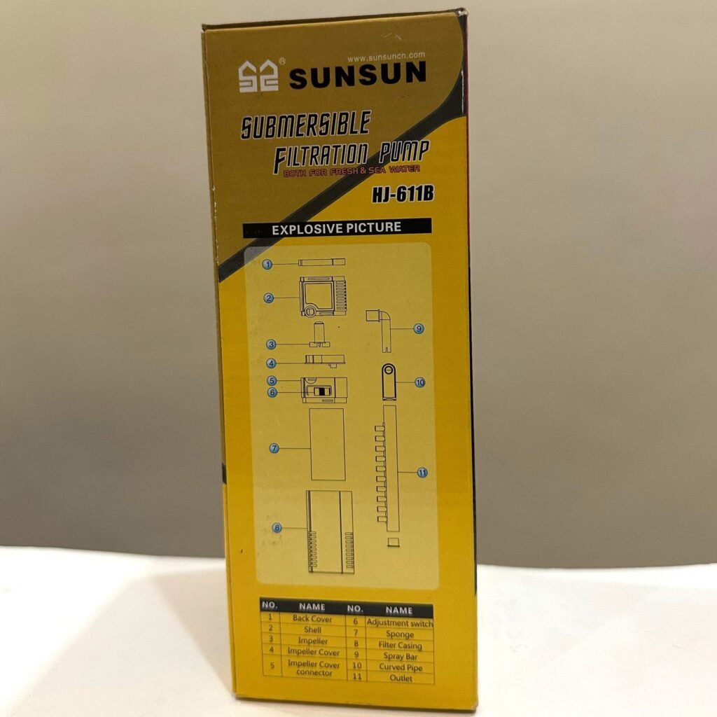 (ILL) Sunsun HJ-611B Internal Filter (450 L/h & 6W) – SNK Aqua Pets ...