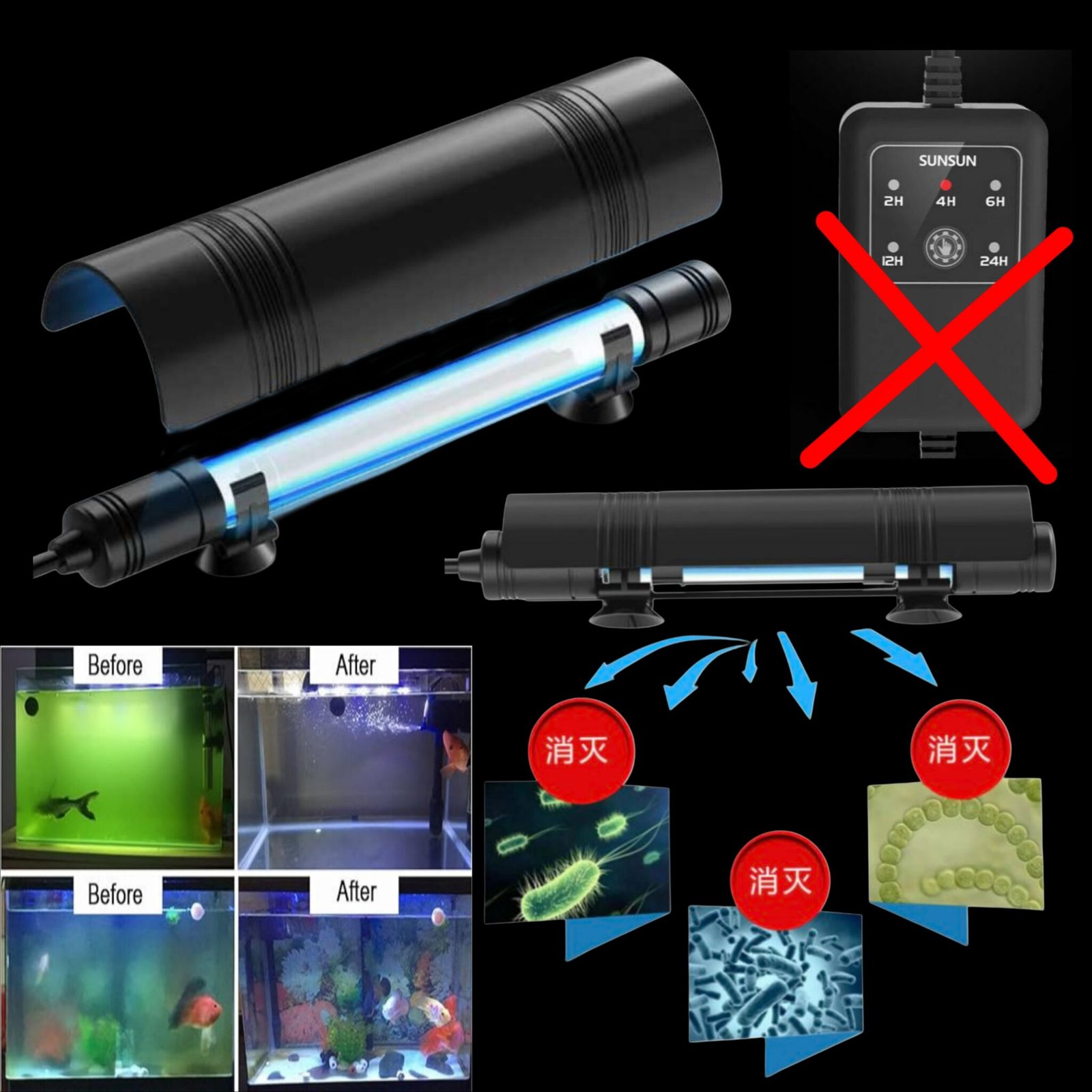 (PCC) SunSun AUV-10A Internal UV Sterilizer (Without Timer) (10W) – SNK ...